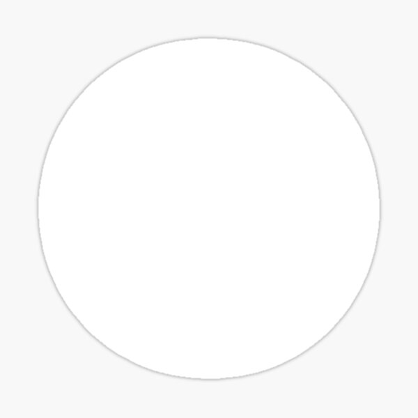 Pegatina for Sale con la obra «Circunferencia del círculo blanco» de ...