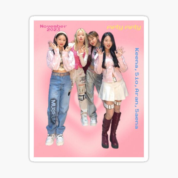 "fifty fifty poster " Sticker for Sale by Bubbleshop16 | Redbubble