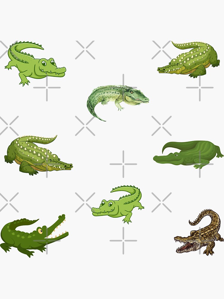 "Crocodiles and Alligators " Sticker for Sale by silviaol | Redbubble