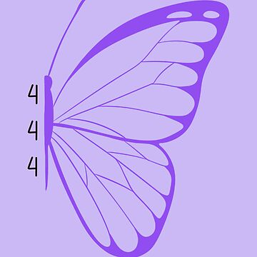 "444 butterfly" Sticker for Sale by meltedgummies | Redbubble