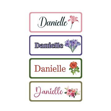 "Danielle Name Sticker Pack" Sticker for Sale by nmalarcher | Redbubble