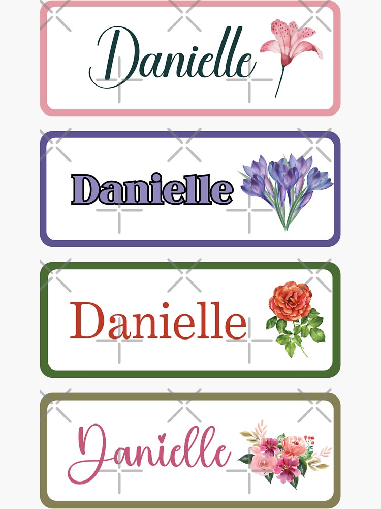 "Danielle Name Sticker Pack" Sticker for Sale by nmalarcher | Redbubble