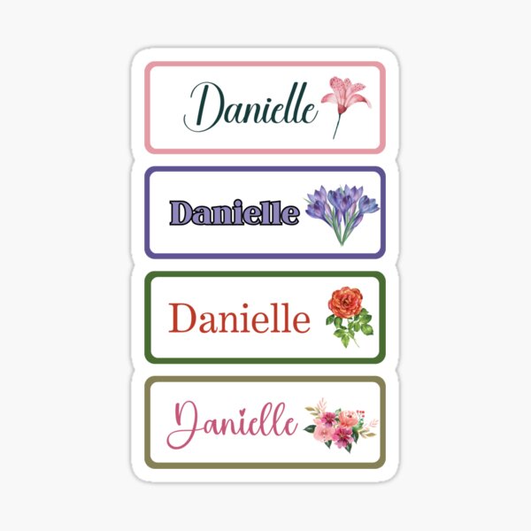 "Danielle Name Sticker Pack" Sticker for Sale by nmalarcher | Redbubble