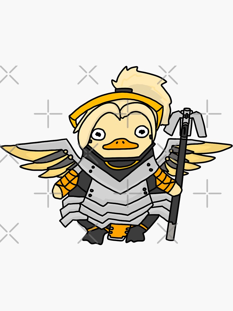 "Mercy as a Duck" Sticker for Sale by sillymiya | Redbubble
