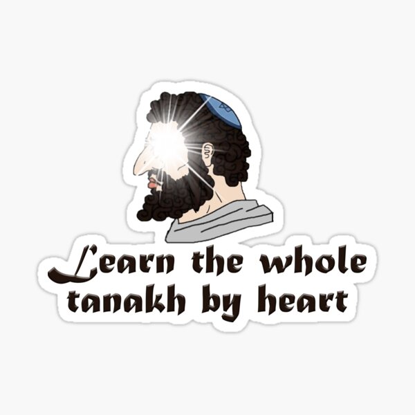 "Jewish Chad - Learn the whole tanakh by heart" Sticker for Sale by ...