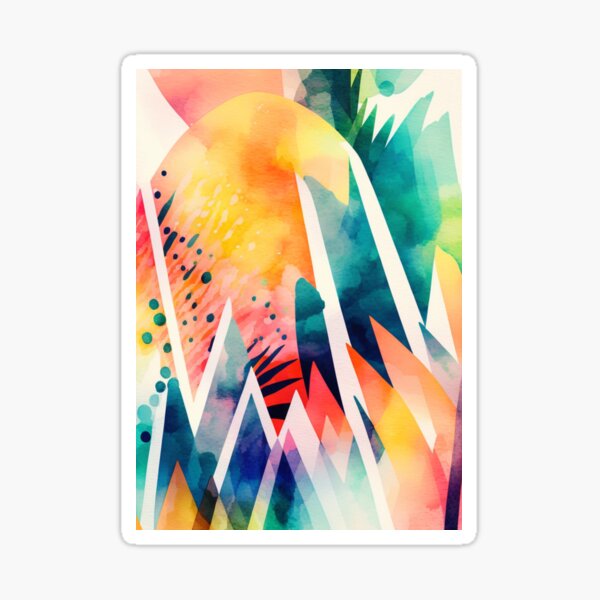 "Watercolor abstract" Sticker for Sale by BoundToPlease | Redbubble