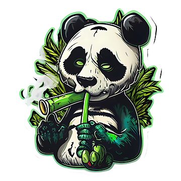 "cute panda smoking weed" Sticker for Sale by futuresimo04 | Redbubble