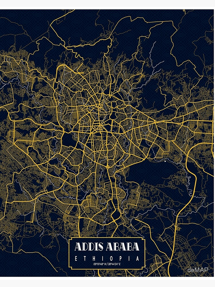 Ethiopia Addis Ababa City Map Addis Abeba, City Of Ethiopia. High