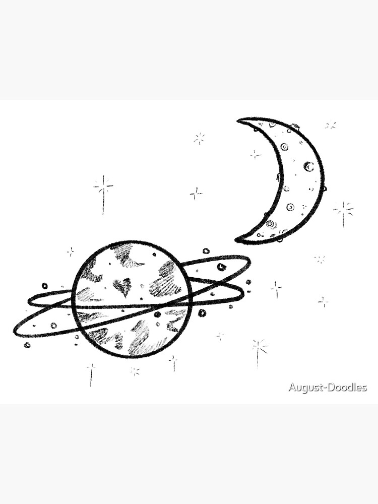 Dibujo Lineal De La Luna