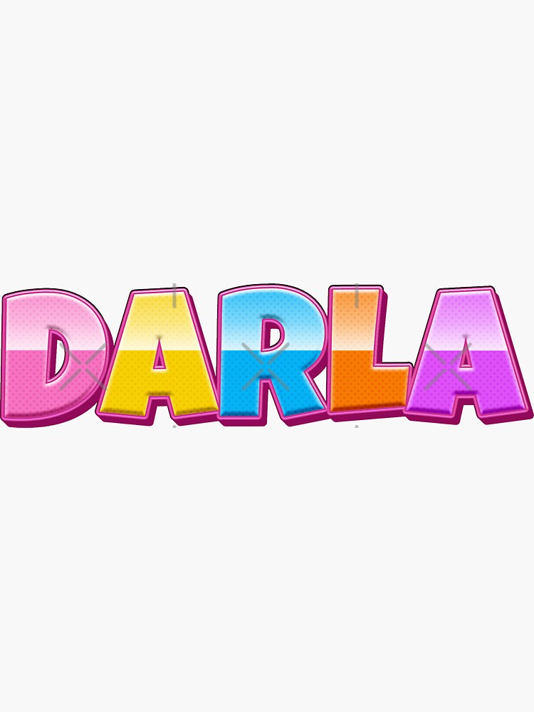 "Craft Darla Name Label " Sticker for Sale by NafilNafiz | Redbubble