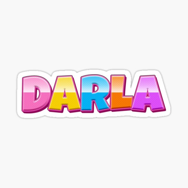 "Craft Darla Name Label " Sticker for Sale by NafilNafiz | Redbubble