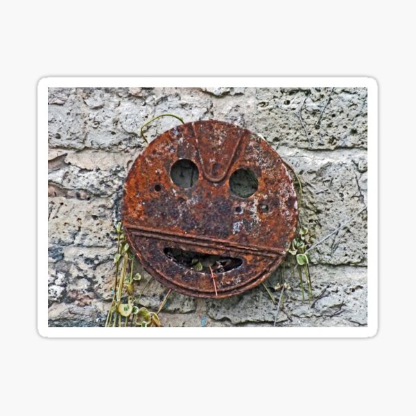 "Rusty Face" Sticker by Yampimon | Redbubble