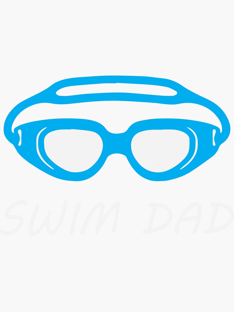 "Swim Dad Swimmer " Sticker by BUBLTEES | Redbubble