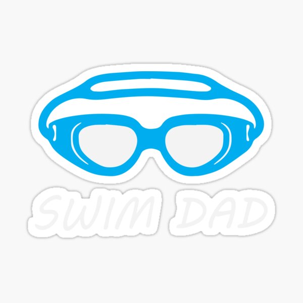 "Swim Dad Swimmer " Sticker by BUBLTEES | Redbubble