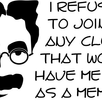 "Groucho's Membership" Coasters (Set of 4) for Sale by verlnelson ...