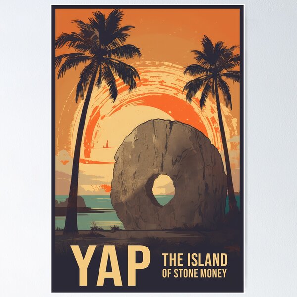 "Yap, The Island of Stone Money" Poster for Sale by OkiTog | Redbubble