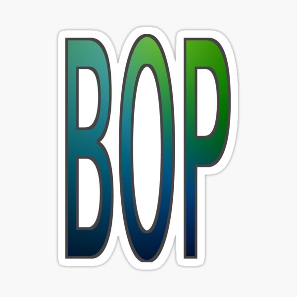 "Bop V4" Sticker for Sale by ShirtsByJam | Redbubble