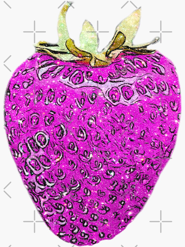"Glitter Strawberry No. 2" Sticker for Sale by asanaworld | Redbubble