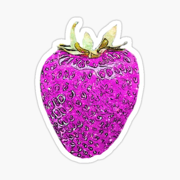 "Glitter Strawberry No. 2" Sticker for Sale by asanaworld | Redbubble