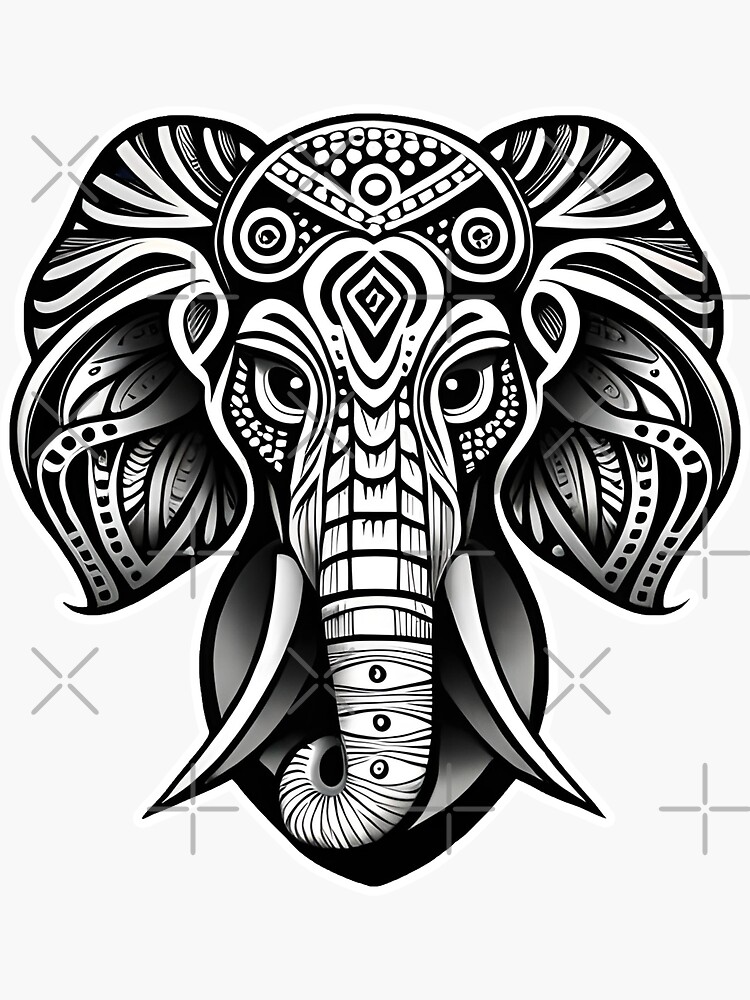 "Filipino style tattoo art of an Elephant " Sticker for Sale by robro31 ...