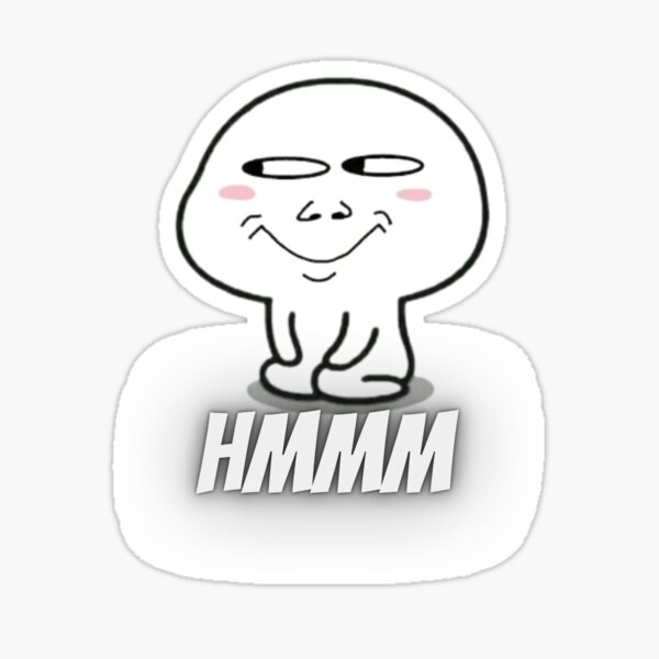 "Hmmm" Sticker for Sale by THE-CLOTHS | Redbubble