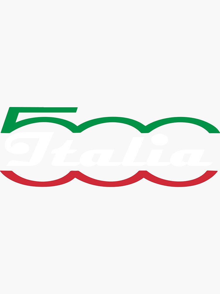 "Fiat 500 Italia " Sticker for Sale by tfmotorworks | Redbubble