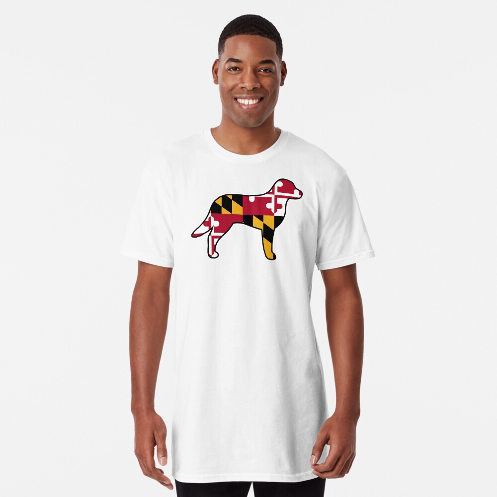 "Maryland Flag Chesapeake Bay Retriever Dog Silhouette" Sticker for ...