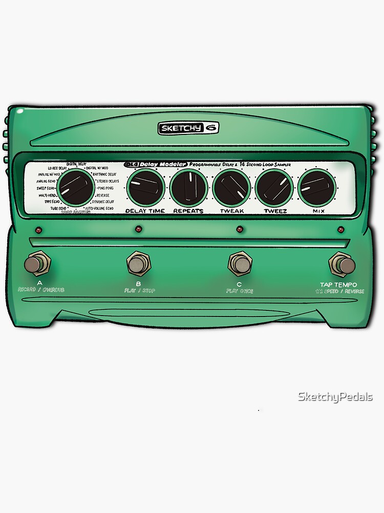"DL4" Sticker by SketchyPedals | Redbubble