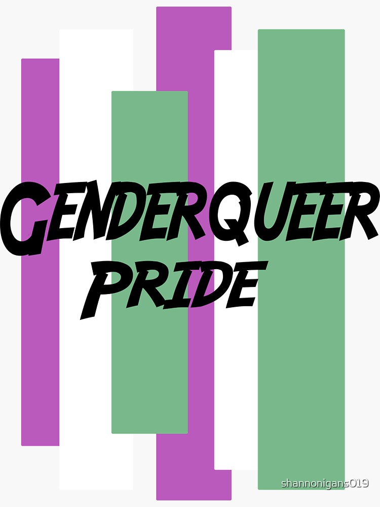 "Genderqueer Pride" Sticker for Sale by shannonigans019 | Redbubble