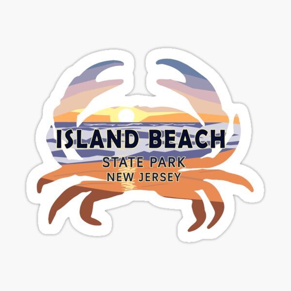 "Island Beach State Park New Jersey Crab" Sticker for Sale by VanyaKar ...