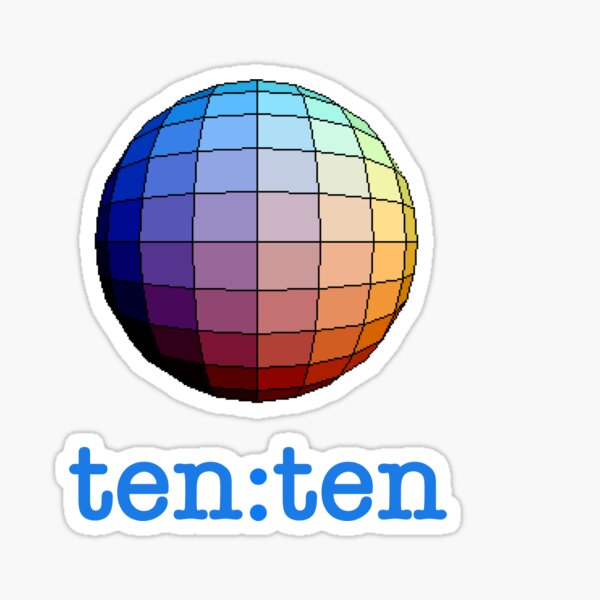 "ten:ten logo" Sticker for Sale by tonyadamo | Redbubble