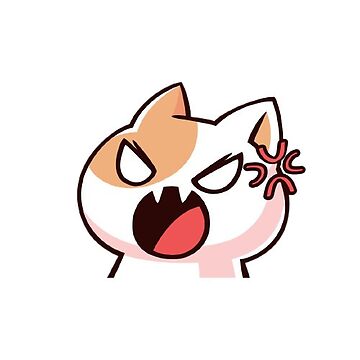 "Angry Cat ~ Sticker" Sticker for Sale by geezworks | Redbubble