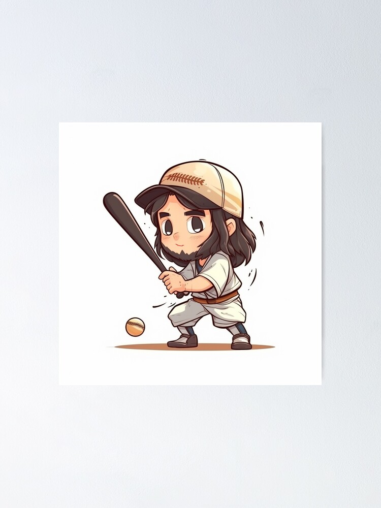 Jesus Playing Baseball Posters