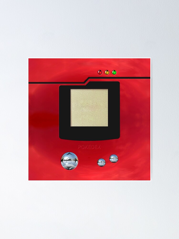 "red retro pokedex" Poster for Sale by dezigner007 | Redbubble