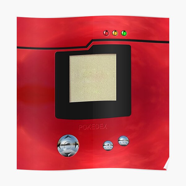 "red retro pokedex" Poster for Sale by dezigner007 | Redbubble