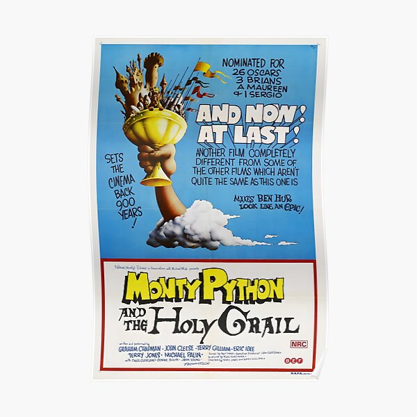 "Monty Python and the Holy Grail (1975)" Poster for Sale by spectrumtacular | Redbubble
