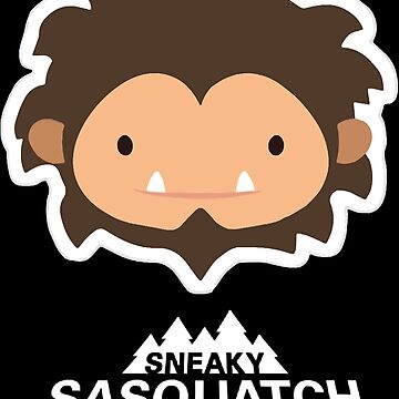 "Sneaky Sasquatch Head" Sticker for Sale by Jimmyhomas | Redbubble