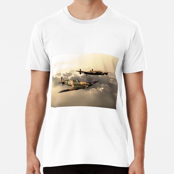 "BBMF Spitfire and Lancaster" T-shirt for Sale by aviationart ...