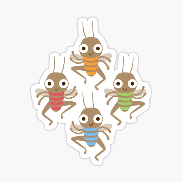 "Dancing crickets" Sticker for Sale by petitspixels | Redbubble