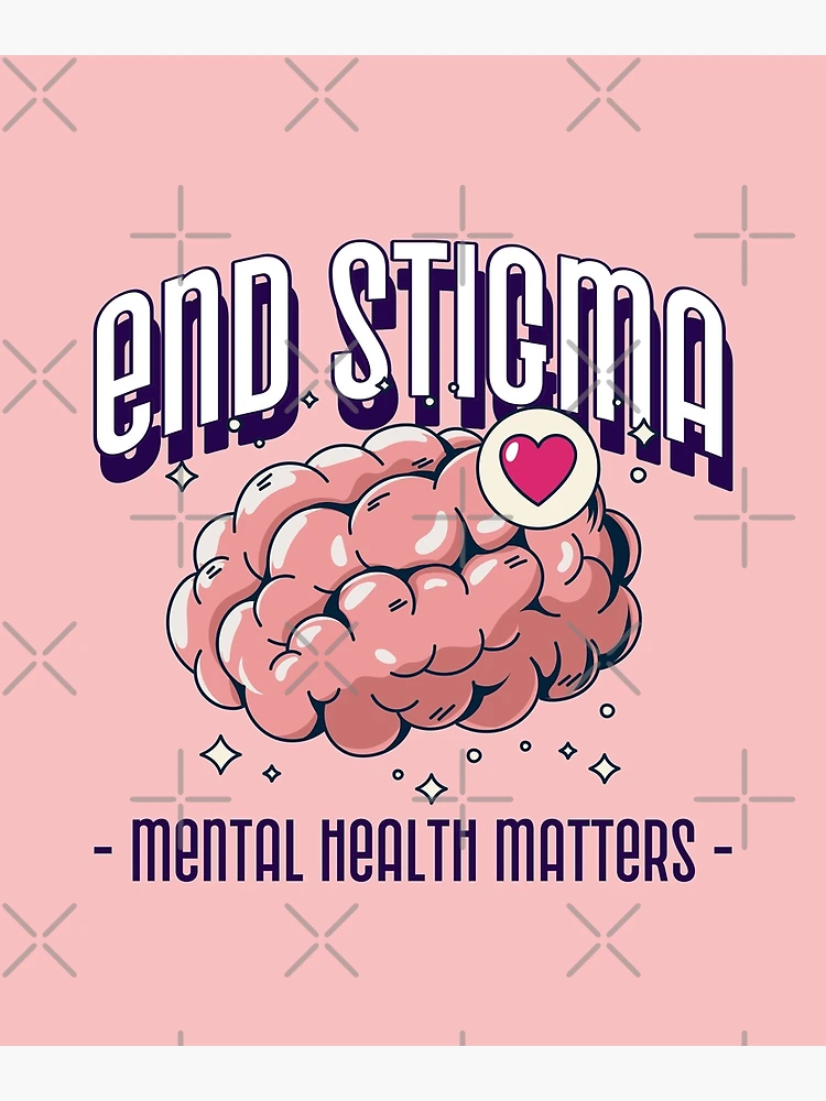 Stop The Stigma On Mental Health Poster Template