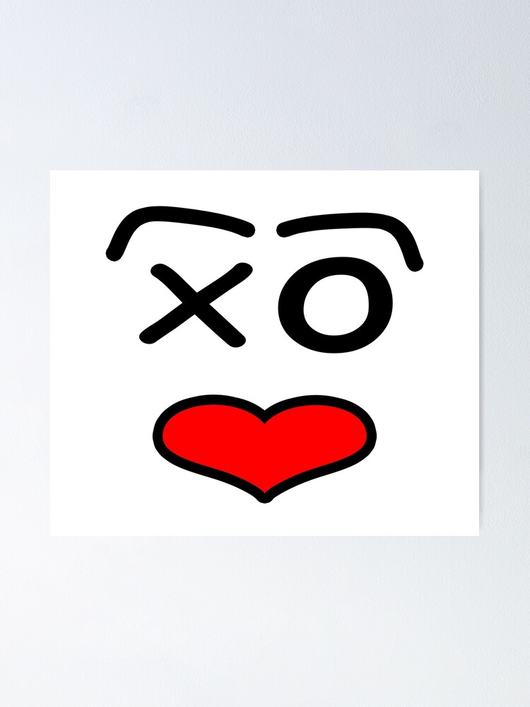 "Funny love face - black and red." Poster for Sale by kerens | Redbubble