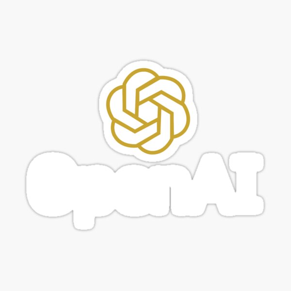 "OpenAI, chat gpt,chatgpt" Sticker for Sale by Okaya25 | Redbubble