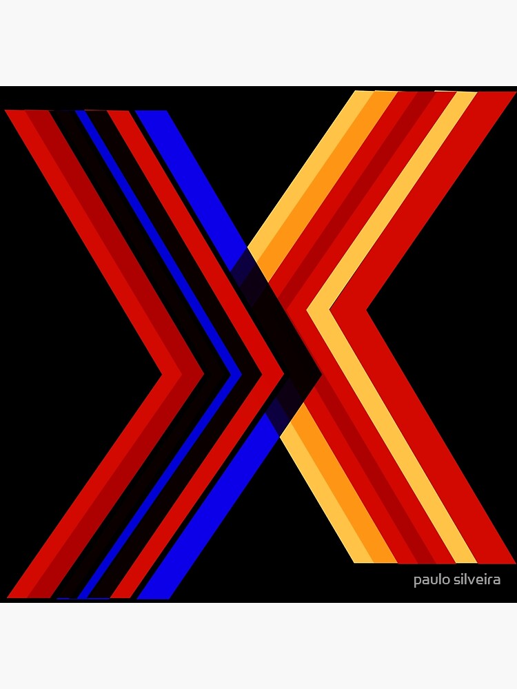 "Abstract art lines in a X shape for a rad home decoration ...