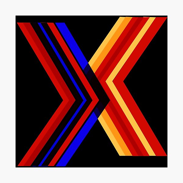 "Abstract art lines in a X shape for a rad home decoration ...