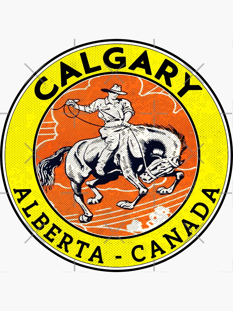 "Calgary Alberta Canada Cowboy Horse Stampede Rodeo" Sticker for Sale ...