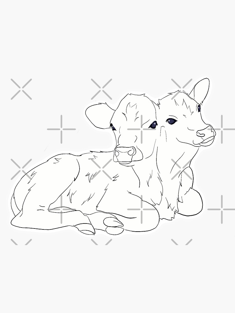 "two-headed calf (without background)" Sticker for Sale by kaity eger ...