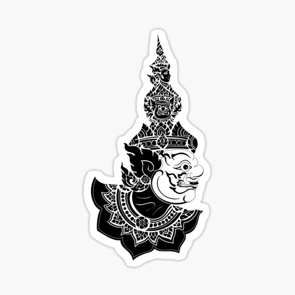 "Ravana, Ramayana and Mahabharata, Thai Line Art about Brahmin Religion ...