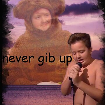 "never gib up gibby" Sticker for Sale by InMyMentalEra | Redbubble