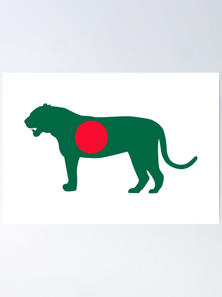 "Flag Bengal Tiger of Bangladesh" Poster for Sale by fourretout | Redbubble