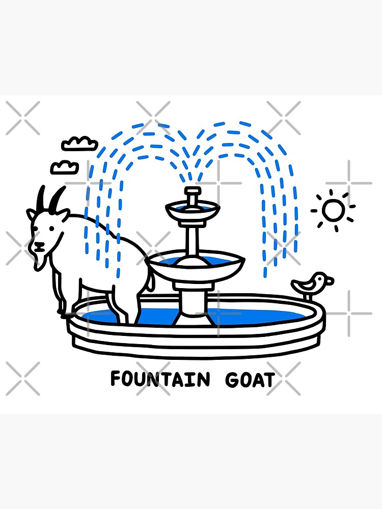 "Fountain Goat" Poster for Sale by obinsun | Redbubble